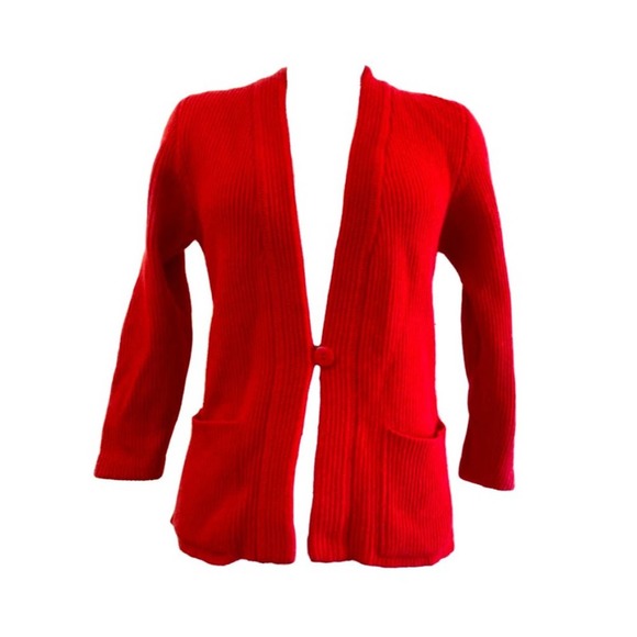 Vintage | Sweaters | Vintage 9s Red Wool Sweater | Poshmark